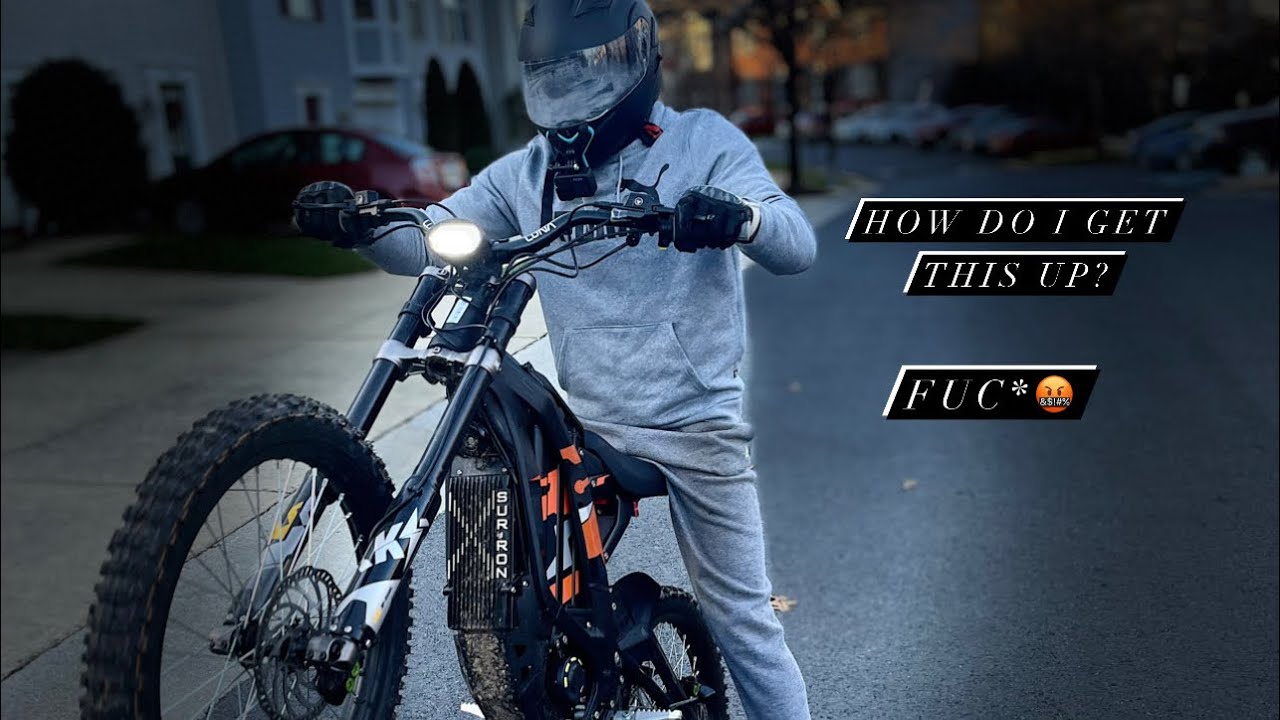 Learning How To Wheelie A Surron X - YouTube