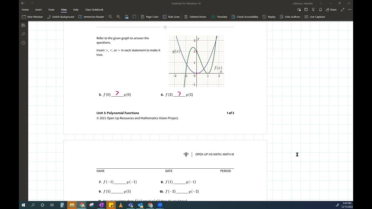 Compare Functions Using a Graph - YouTube