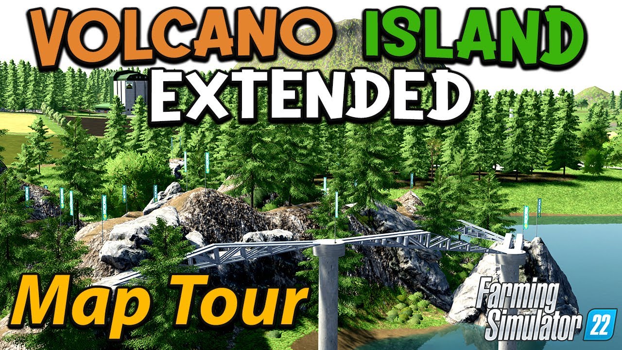 OFF ROAD 4X4 COURSE ON A VOLCANIC ISLAND! 🚜 VOLCANO ISLAND EXTENDED MAP ...