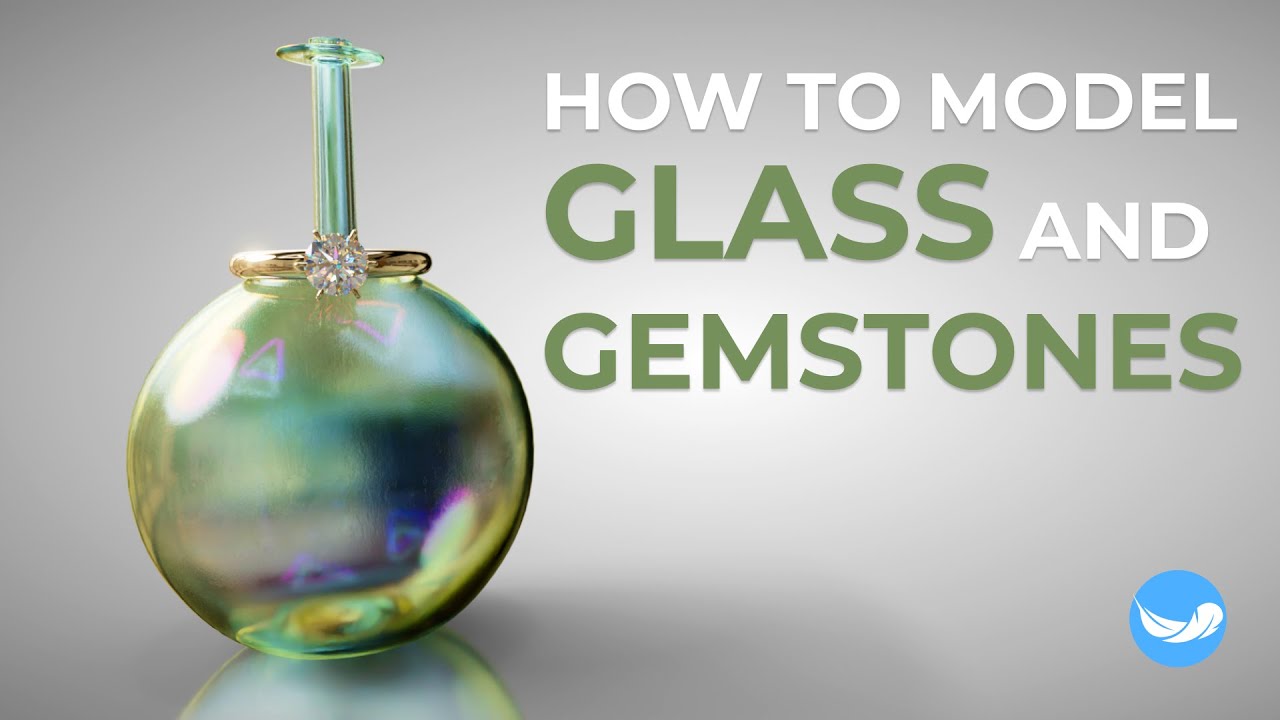 How to model glass and gemstones - YouTube