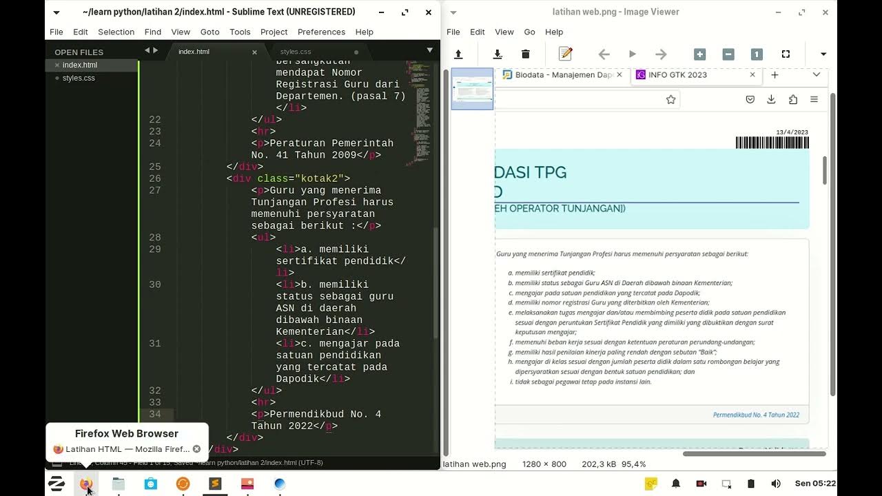 LATIHAN HTML CSS PART 1 - YouTube