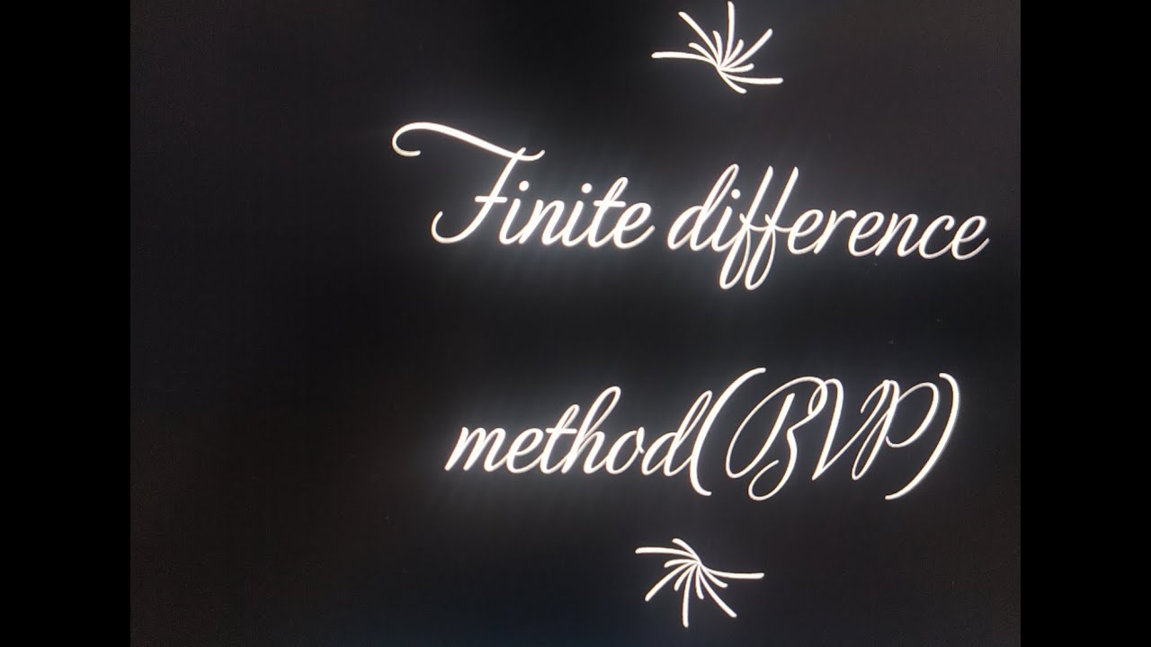 Finite Difference method(BVP) - YouTube