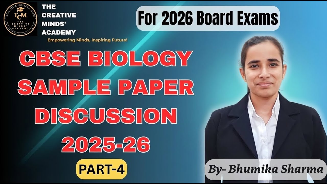 CBSE Biology Sample Paper 2025 Discussion Part-4 | Section-E | Class 12 ...