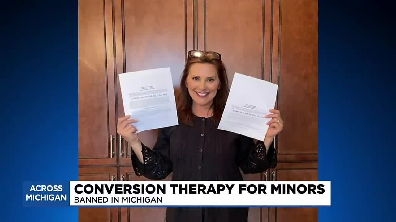 Conversion therapy for minors banned in Michigan - YouTube