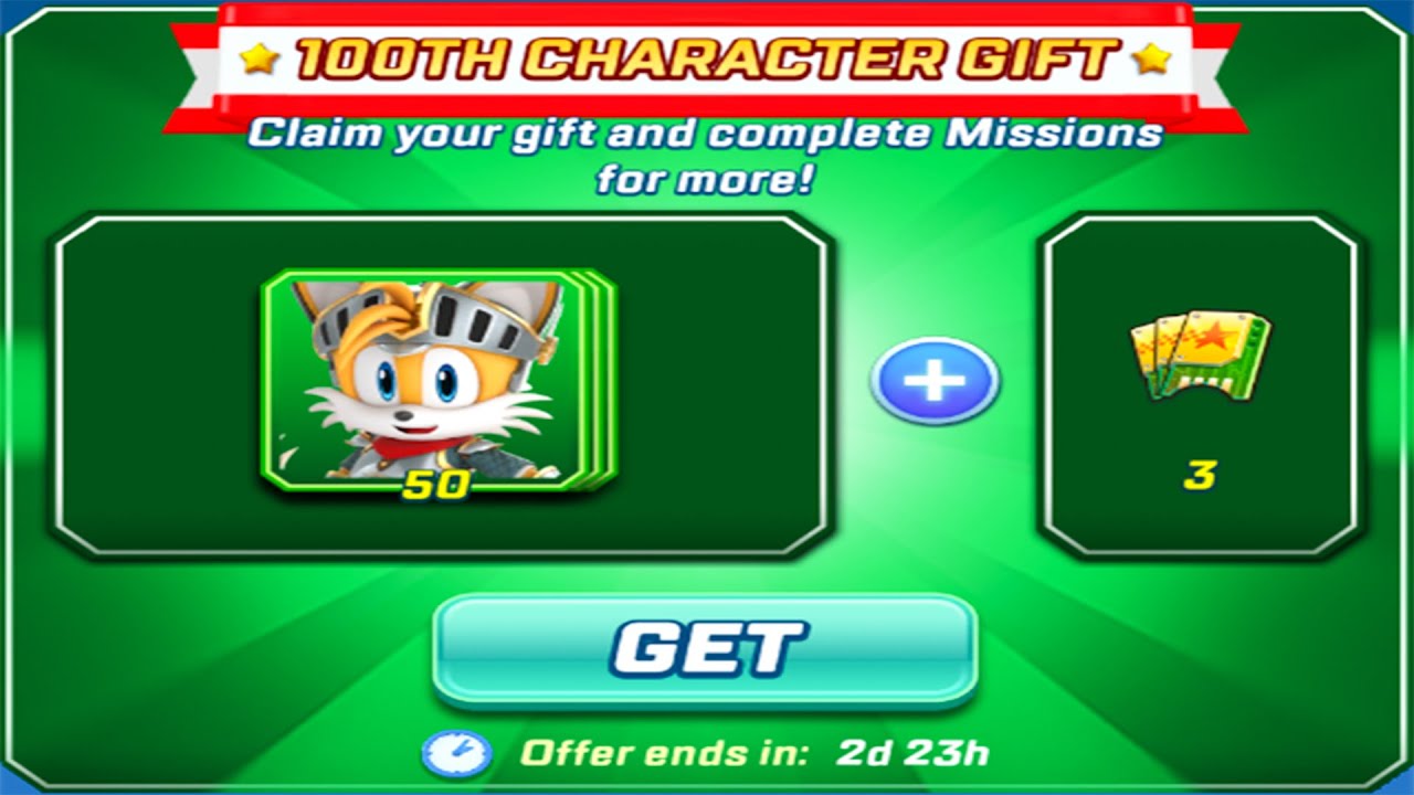 Sonic Forces - 100th Character Gift - Free Cards for Valiant Tails New ...