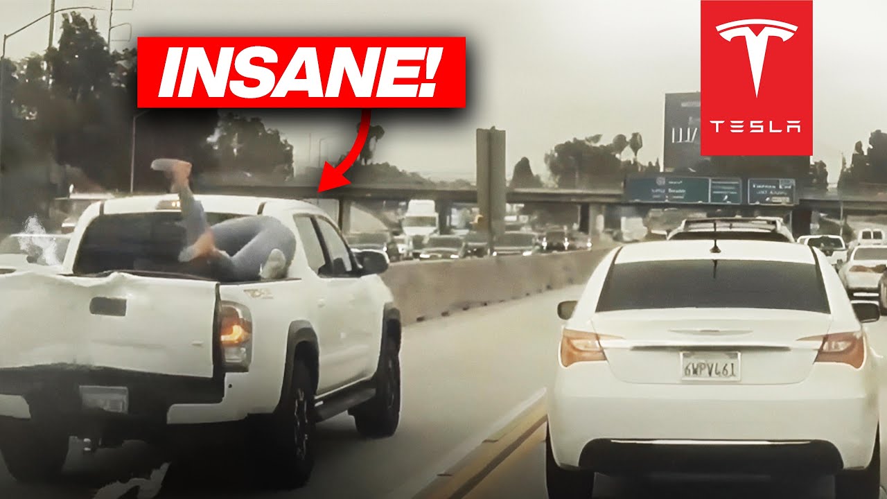 INSANE Crashes Caught on Tesla Cam - YouTube
