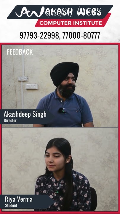 Feedback of Riya Verma from Akash Webs Computer Institute | Ludhiana best Computer Institute ...
