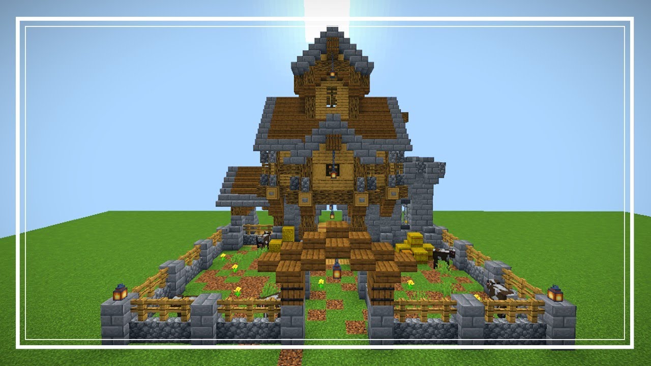 Tutorial: Celeiro Medieval Grande e Lindo para Minecraft - YouTube