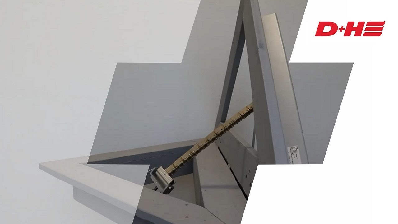 Цепной привод KA 34-K c кронштейнами для треугольных окон, открывание ...