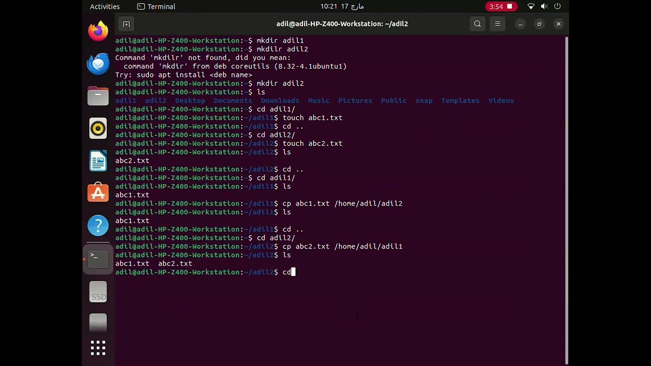 How to make Directory, Text File and Copy in Linux - YouTube