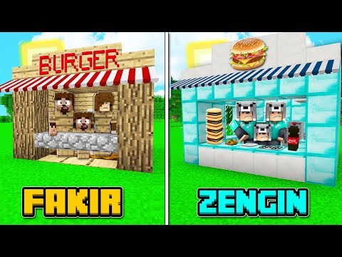 FAKİR AİLE HAMBURGERCİ VS ZENGİN AİLE HAMBURGERCİ! 😱 - Minecraft