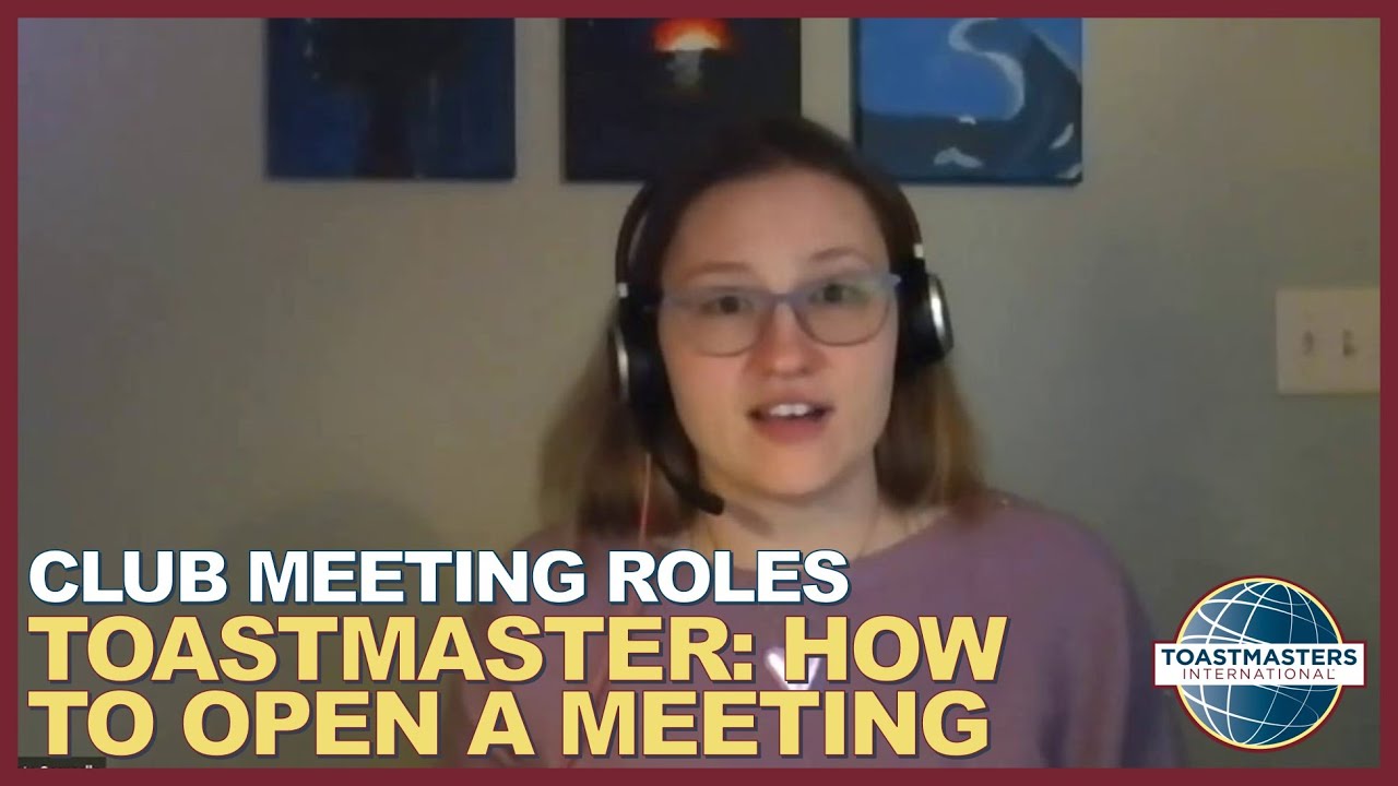 Kate Scarcella - Toastmaster Role (How to Open a Meeting) | Jan 21, 2021 - YouTube