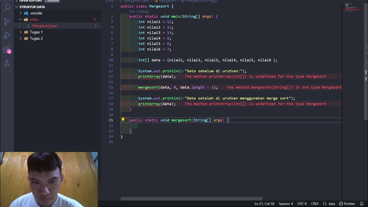 Tugas 2 Struktur Data Mergesort Youtube