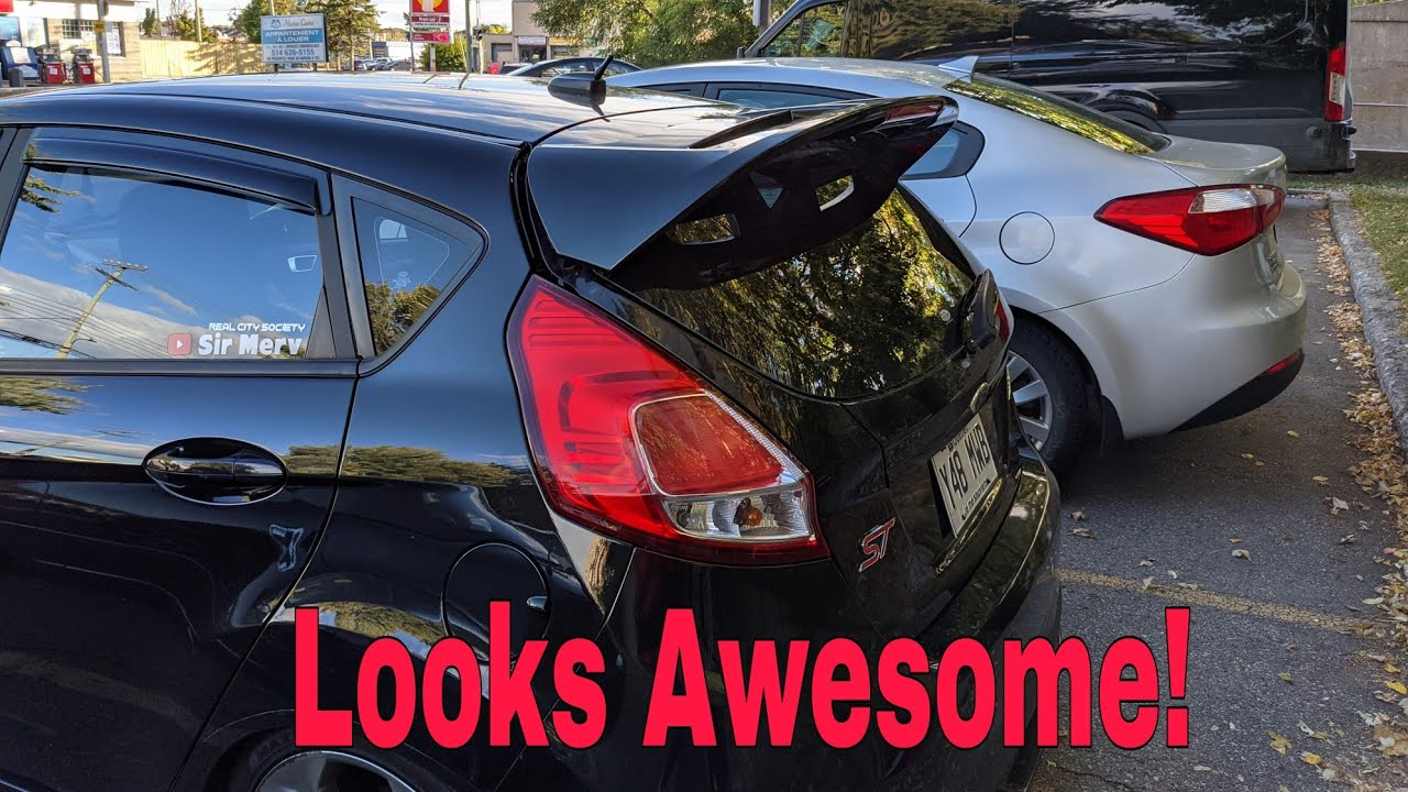 Fiesta ST Whoosh Motorsports Wing Riser Kit Install! - YouTube