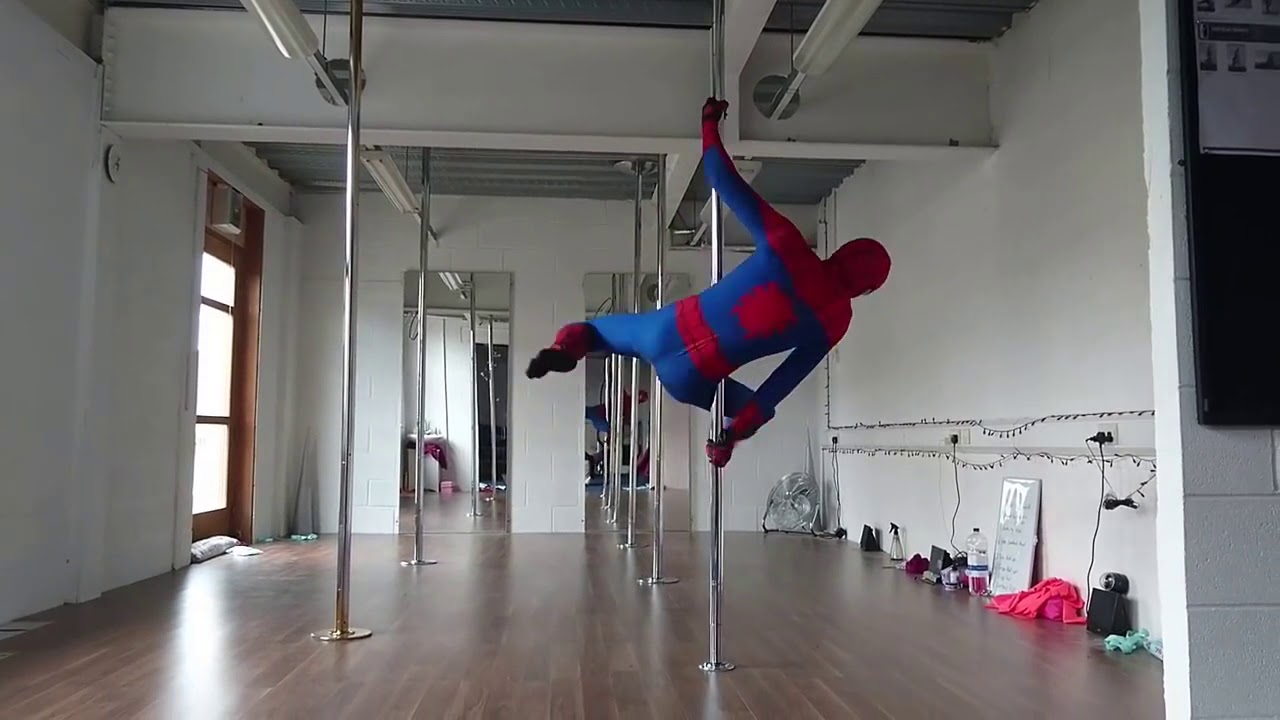 Spider man pole dance first draft - YouTube