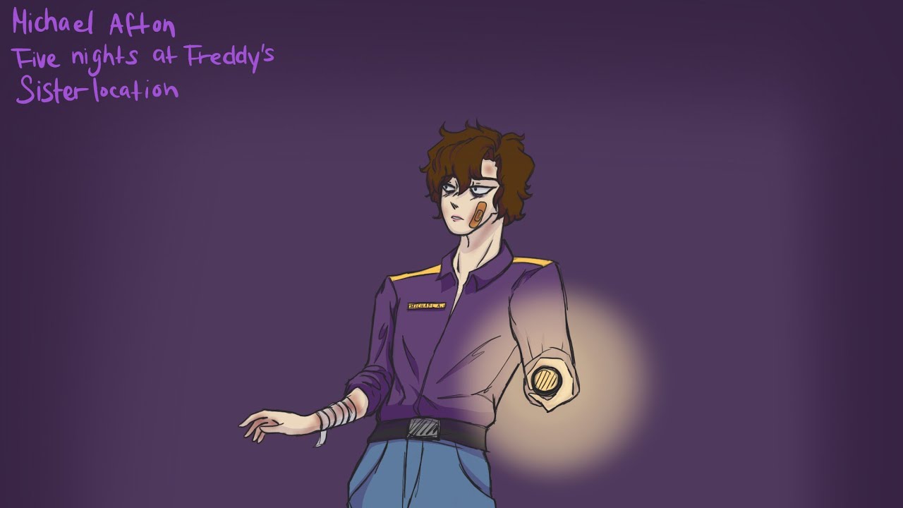 Drawing Michael Afton (FNaF Sister location ) (my first Video) - YouTube