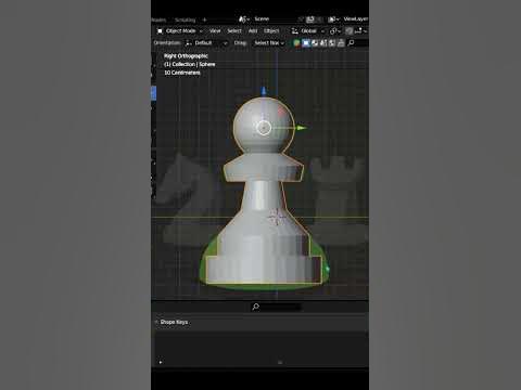 how to create chess pawn in blender 🤫 blender tutorial for beginners - YouTube