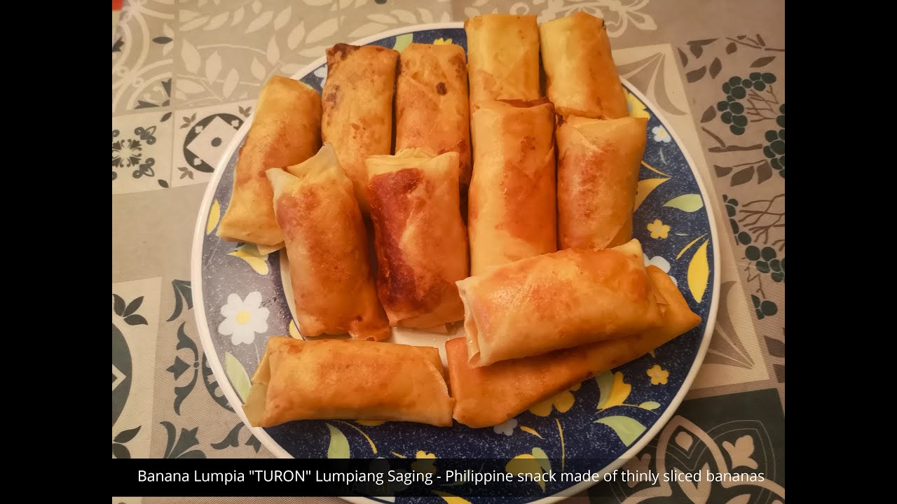 Banana Lumpia "TURON" Lumpiang Saging - Philippine snack made of thinly ...