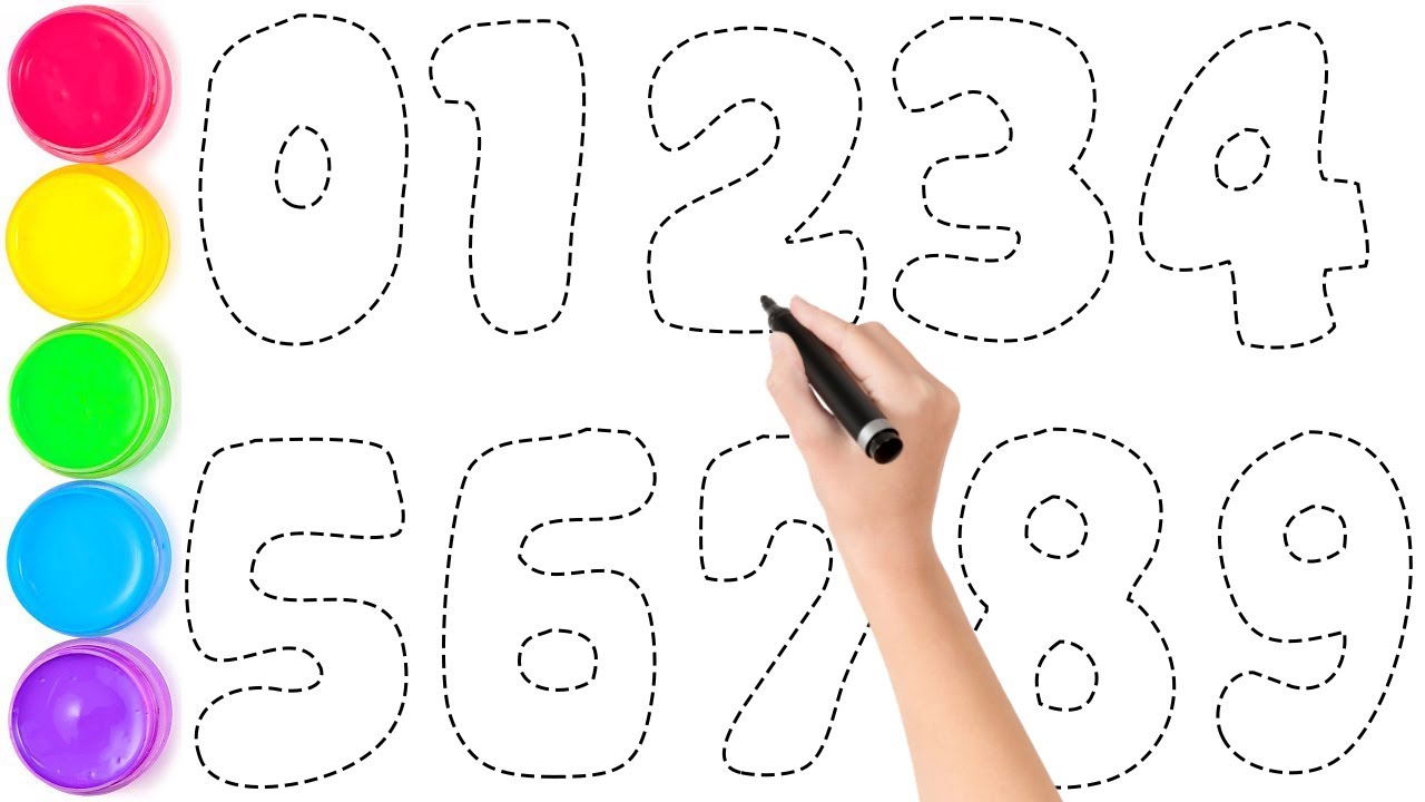 Let's Learn How to Draw Numbers 1 to 10 Easy for Kids / 123 Draw and ...