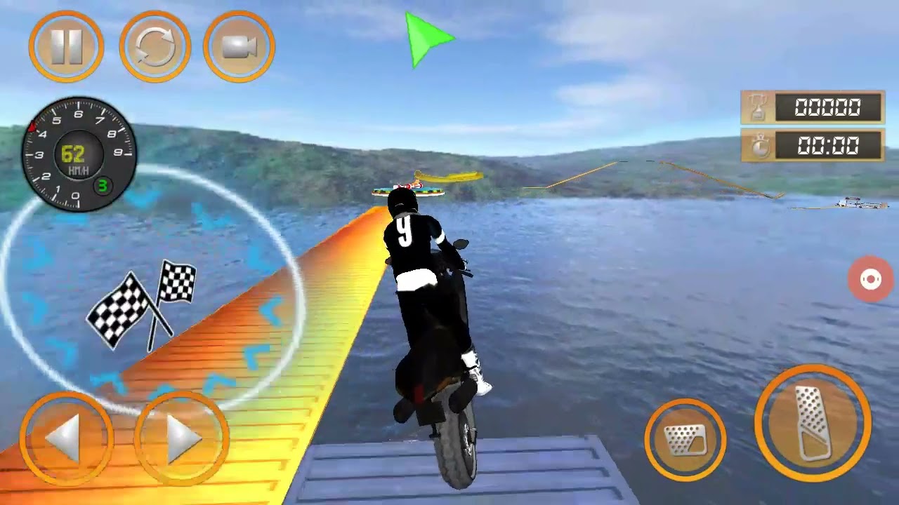 stunt bike racing game black bike racing in the sky 🏍 - YouTube