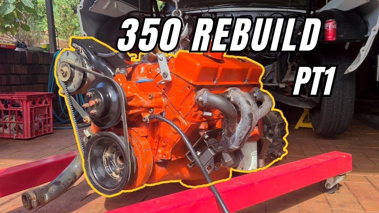350 Chevy SBC Rebuild PT1 HQ Holden - YouTube
