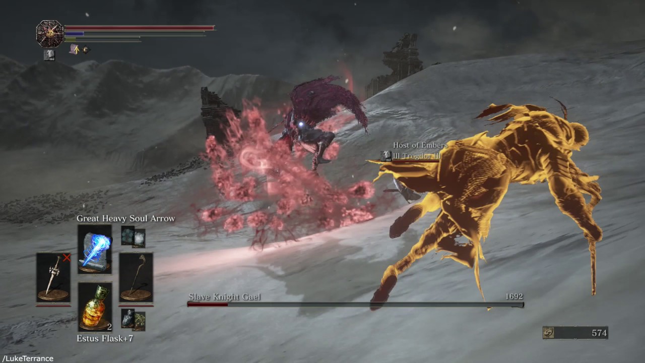 DS3 - Sorcerer Coop - Slave Knight Gael - YouTube