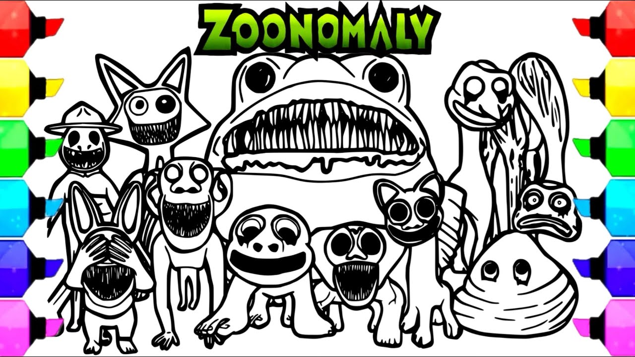 zoonomaly 2 new coloring pages how to draw zoonomaly game Characters ...