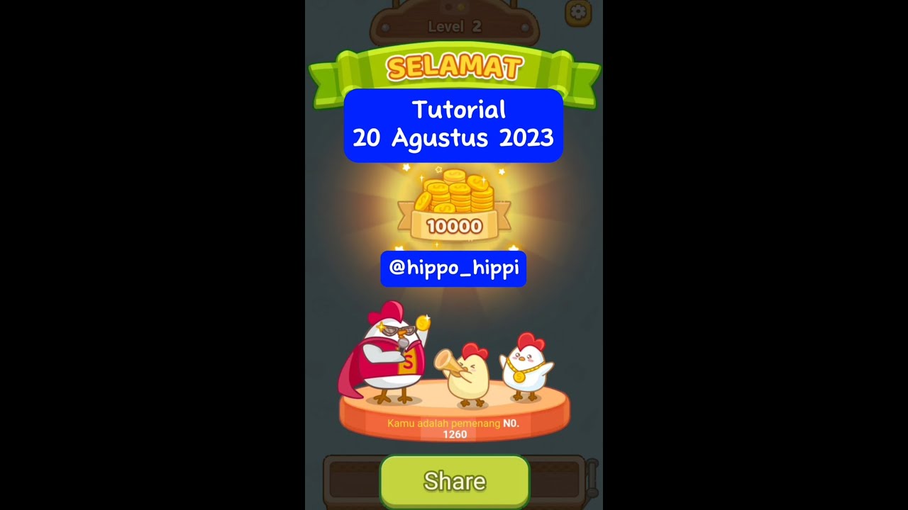 Tutorial gameplay menang shopee cocoki level 2 pengganti level 3 (20 ...