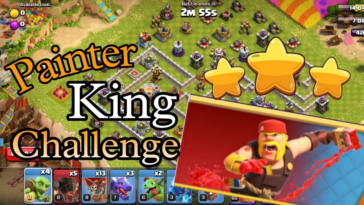 How To Easily 3 Star Color Fest -Painter King Challenge || Clash of ...