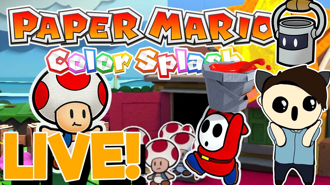 PAPER MARIO Color Splash | Shy Guys Drinking Color? | Live Playthrough ...