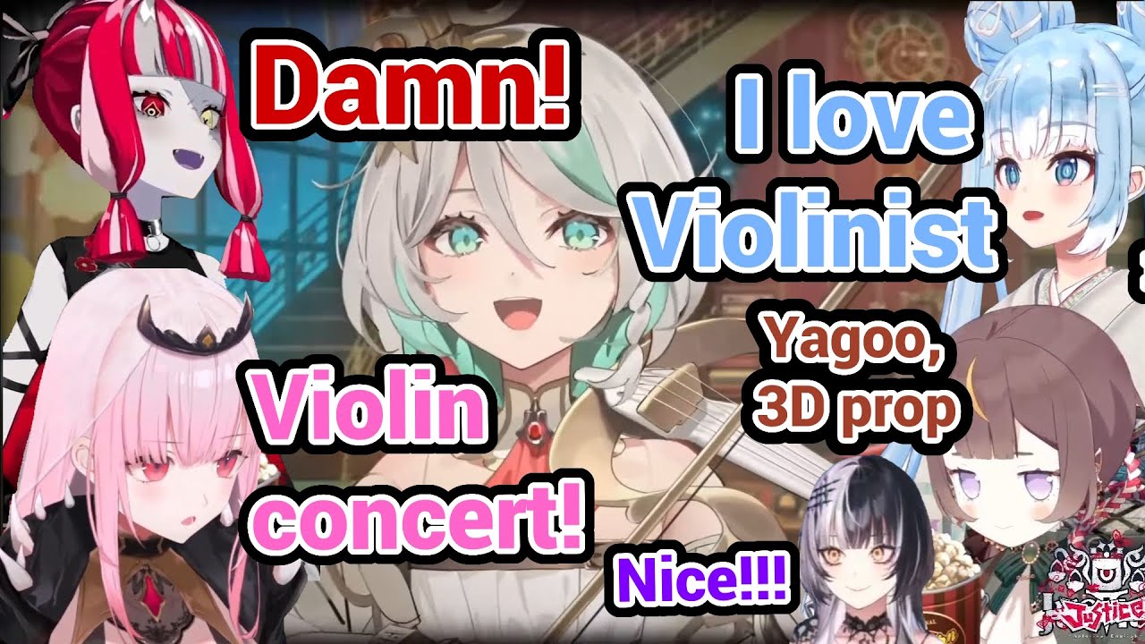 HoloID, HoloEN Advent, Calli React to Cecilia Violin Performance in her ...