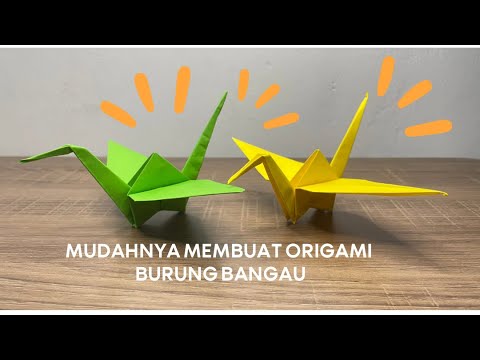 Cara membuat origami burung bangau - YouTube