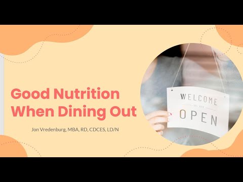 Good Nutrition when Dining Out - YouTube