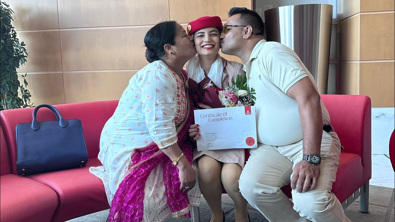 My Graduation Day|| Special moment with Parents||Emirates Cabin Crew ...