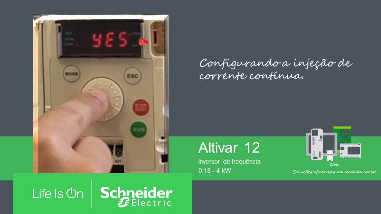 Altivar 12 (ATV12) - Configurando a injeção de corrente contínua ...