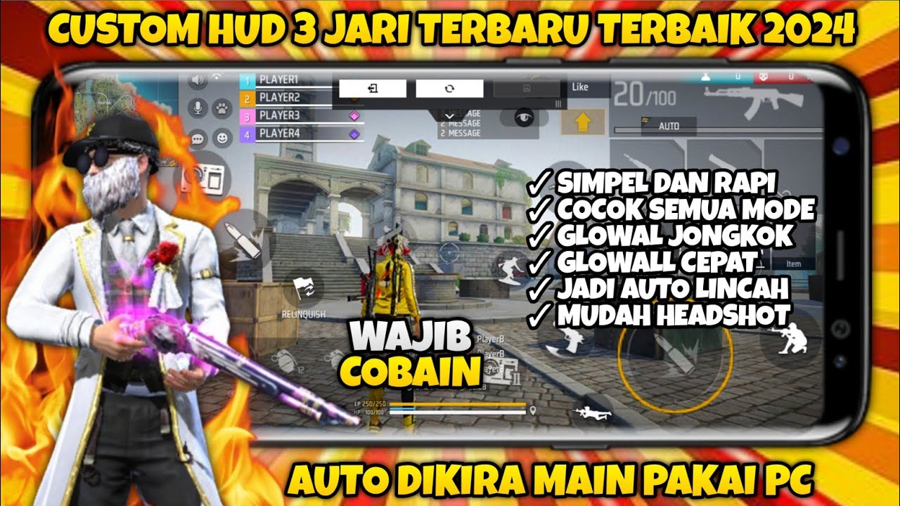 AUTO DIKIRA PLAYER PC 🖥️ CUSTOM HUD 3 JARI TERBARU 2024‼️CUSTOM HUD 3 JARI FF TERBAIK DI TAHUN ...