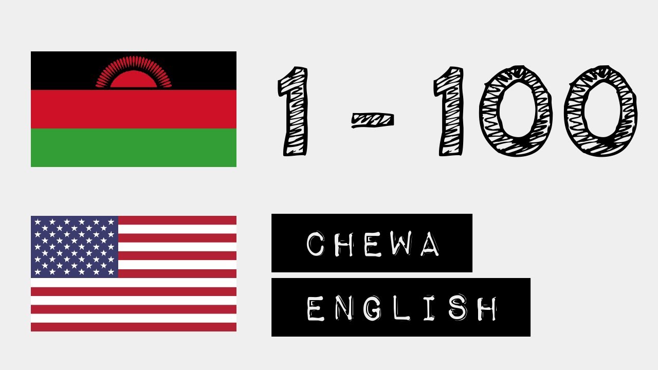 Numbers from 1 to 100 in Chewa and English - YouTube