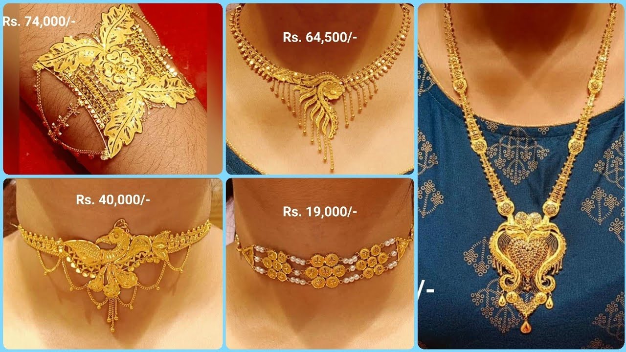 Gold Necklace Designs | Pearl Choker | Mantasha Design | Gold Jewellery ...