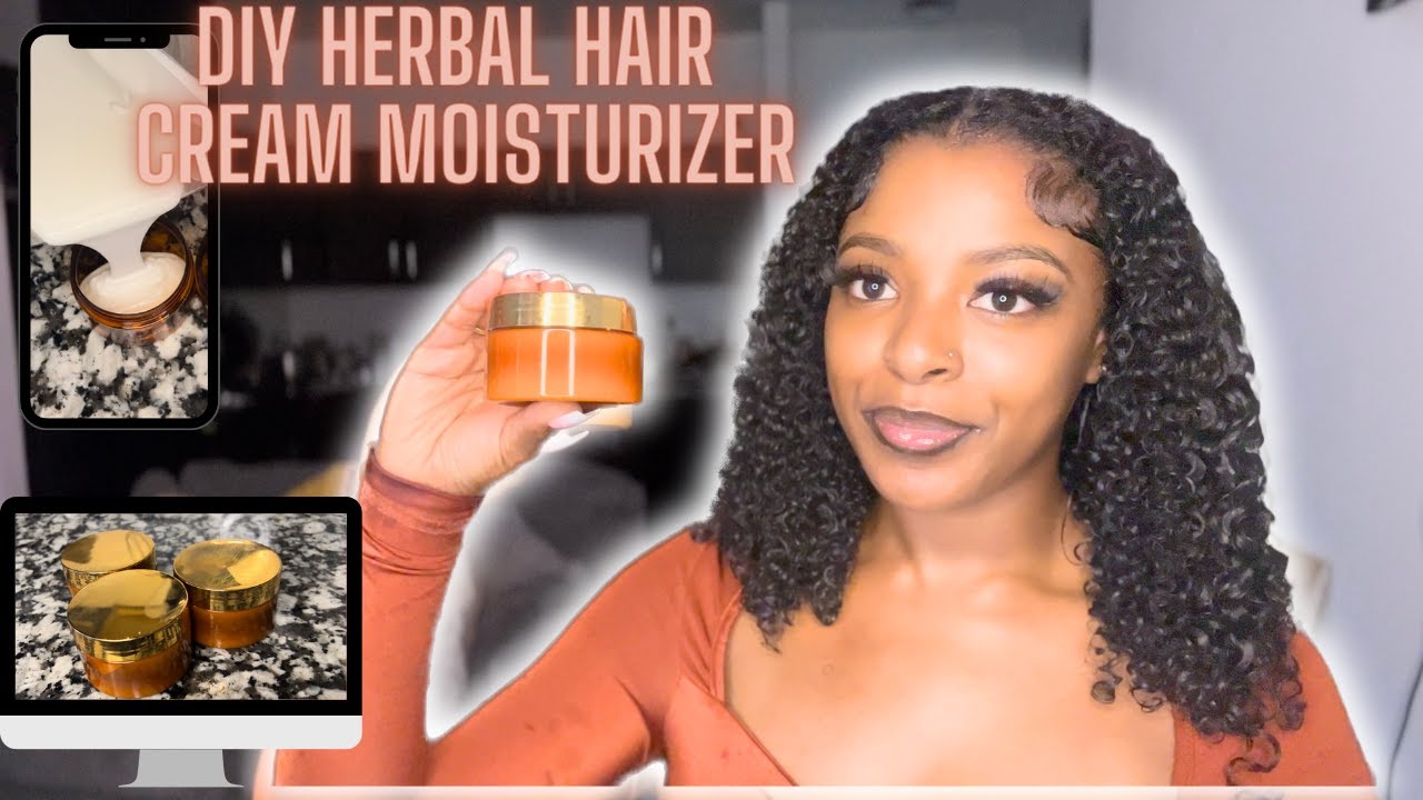 DIY Herbal Hair cream Moisturizer - YouTube
