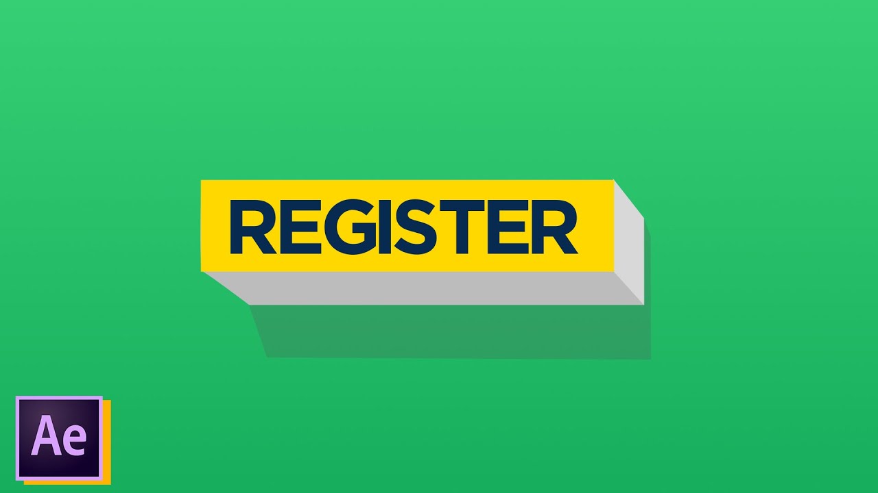 After Effects Tutorial: Register Button Animation - YouTube