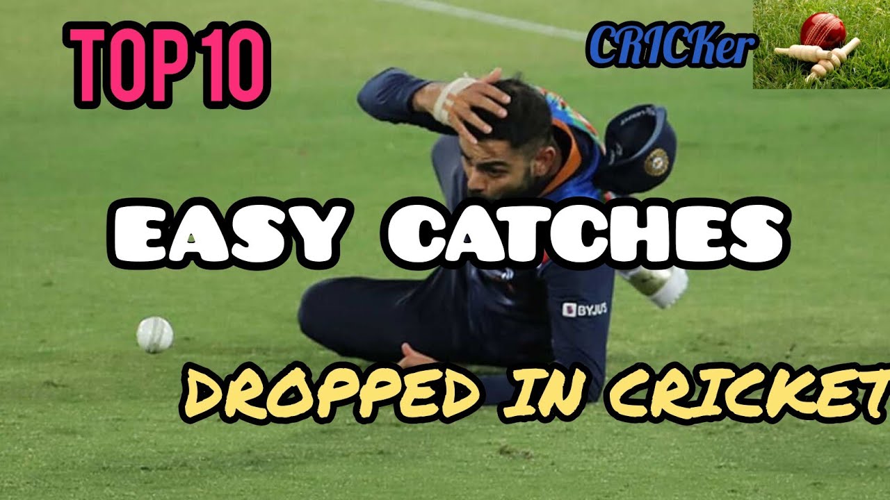 TOP 10 DROPPED CATCHES|#droppedcatches|#viratKohli|#funnycatches - YouTube