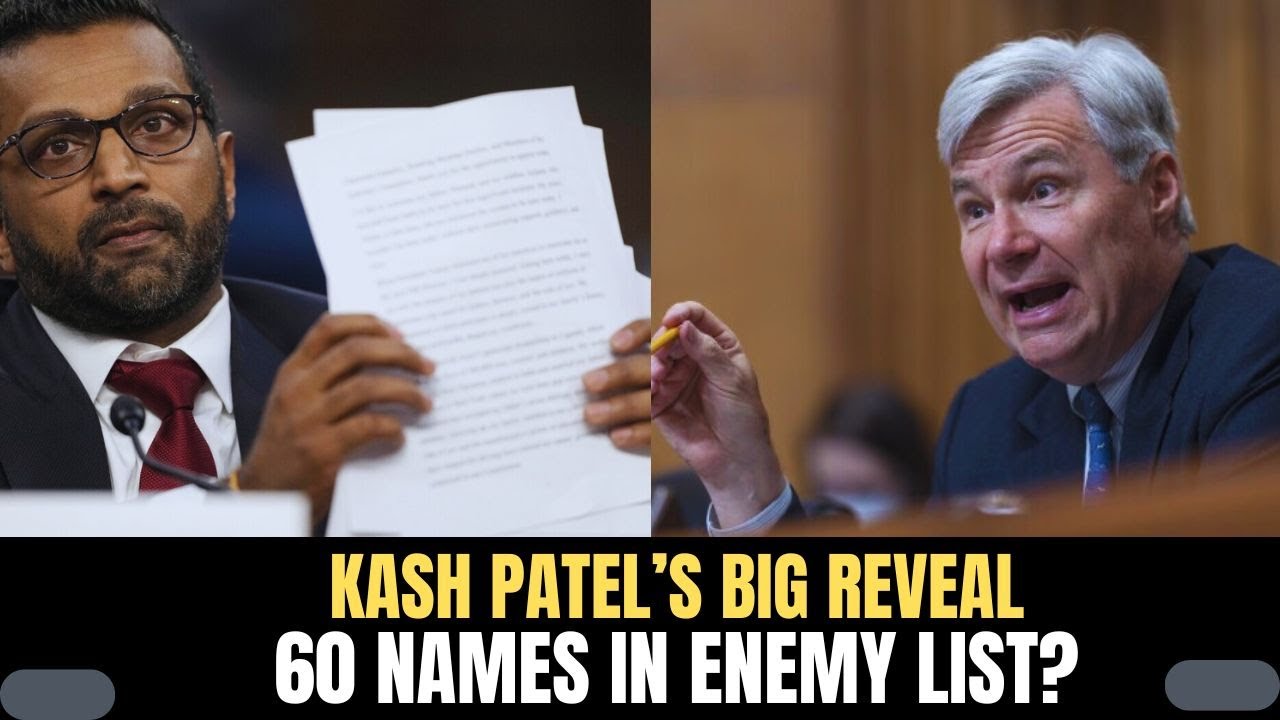 "DEMOCRACY VS. POWER: WHITEHOUSE CALLS OUT PATEL'S ‘ENEMIES LIST CLAIMS ...