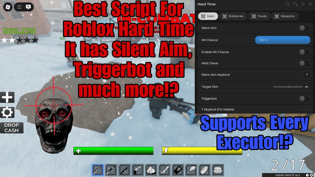 Best Script For Roblox Hard Time it has Silent Aim, TriggerBot and much ...