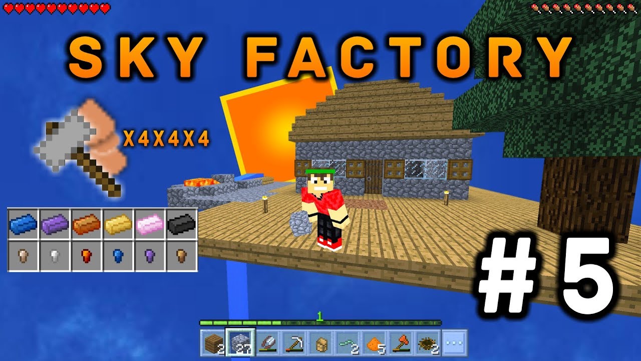 Sky factory #5 MULTIPLICAR FERRO ×4 SIMPLES - MODPACK MCPE inner core ...