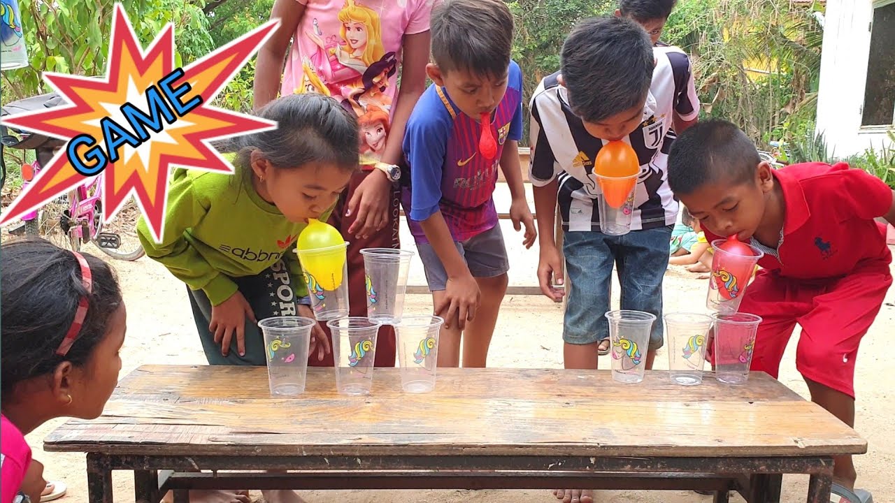 A Cup Castle By Balloon | Team Building Game | Fun Outdoor Games - YouTube