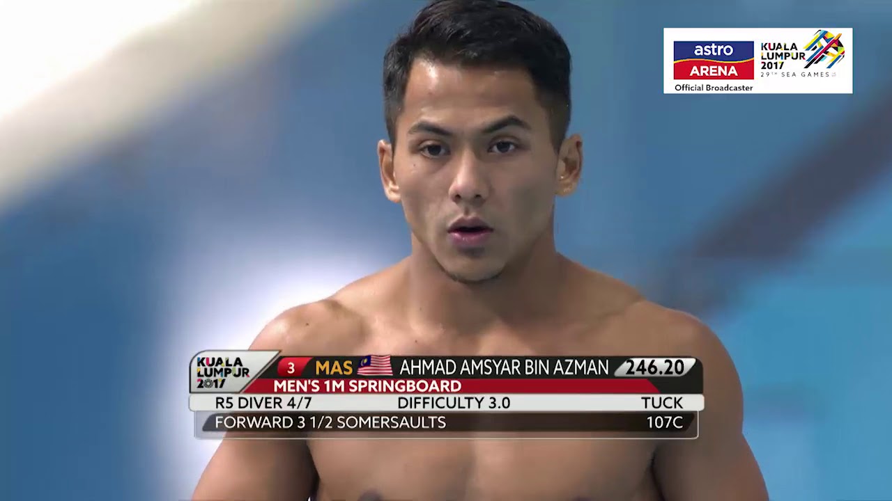 AMSYAR AZMAN & OOI TZE LIANG | Emas & Perak | Terjun - 1m Papan Anjal ...