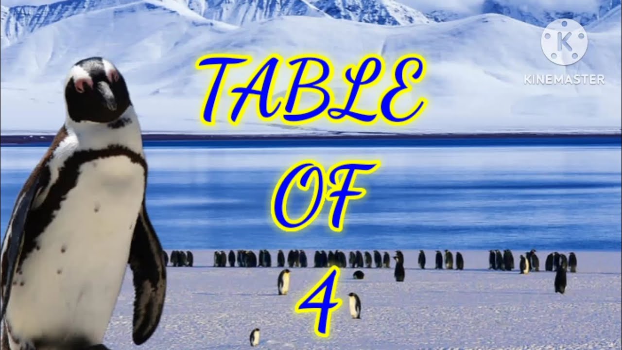 4 ka Table, 4×1=4 Multiplication, Table of Four, 4 ka Table song ...