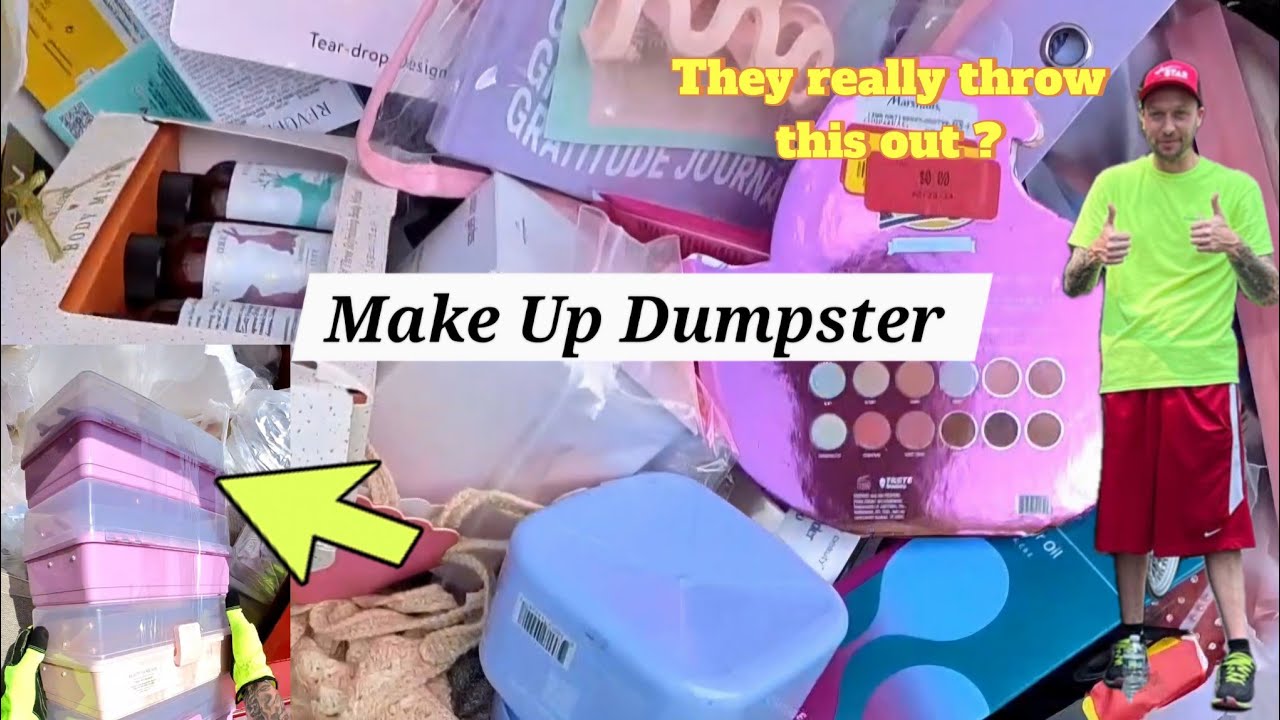 I hit the Makeup 💄 mother load dumpster diving! - YouTube
