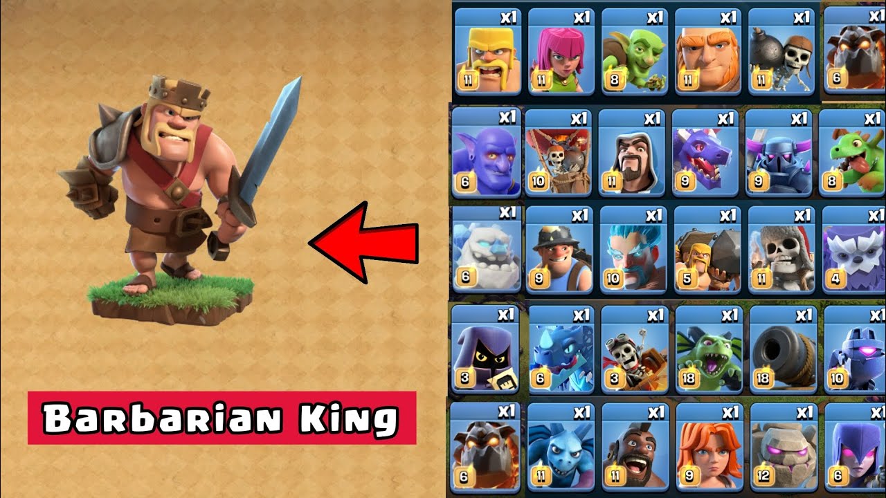 Barbarian King vs All troops battle - Clash of clans #coc #supercell # ...