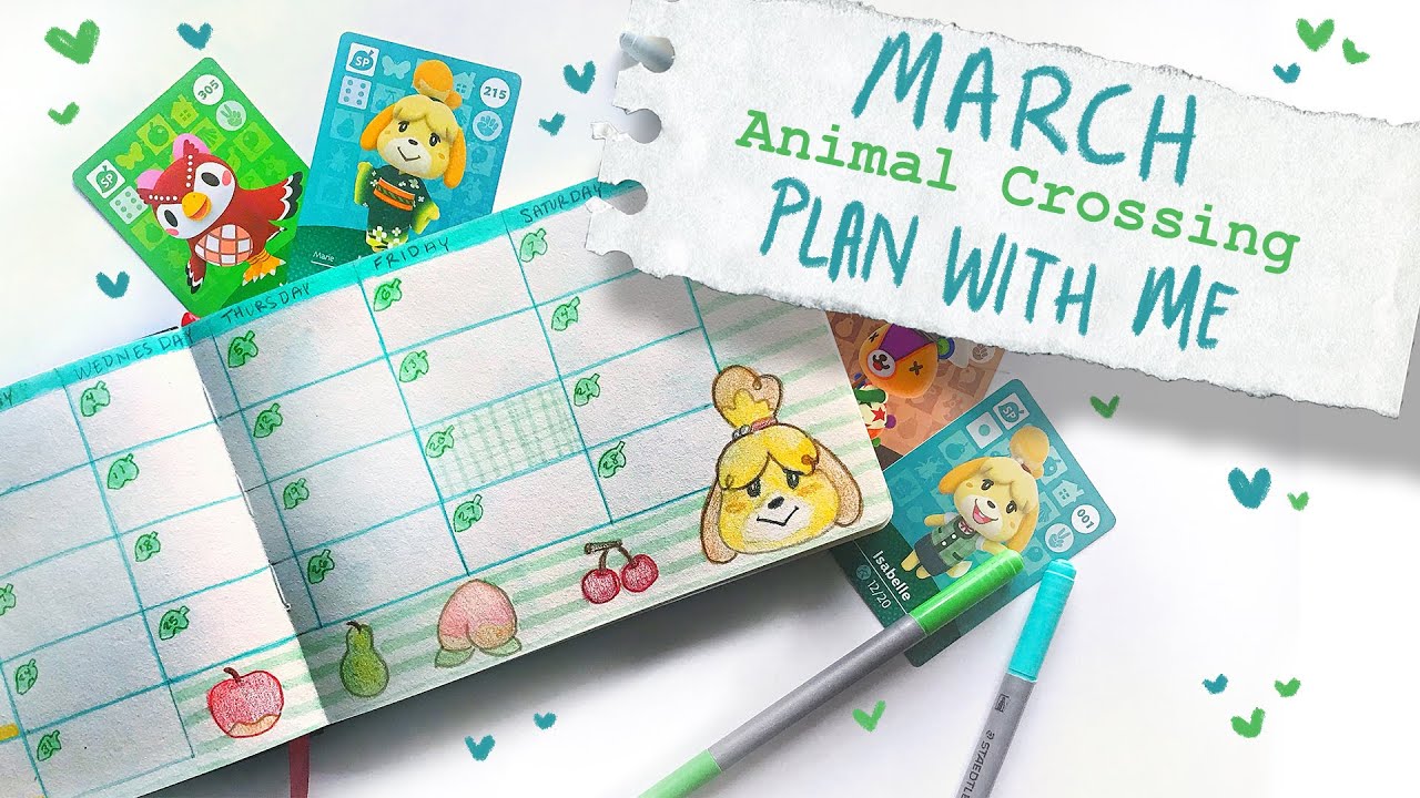 Animal Crossing BUJO || March Plan w/ Me || Izzy Sneed - YouTube